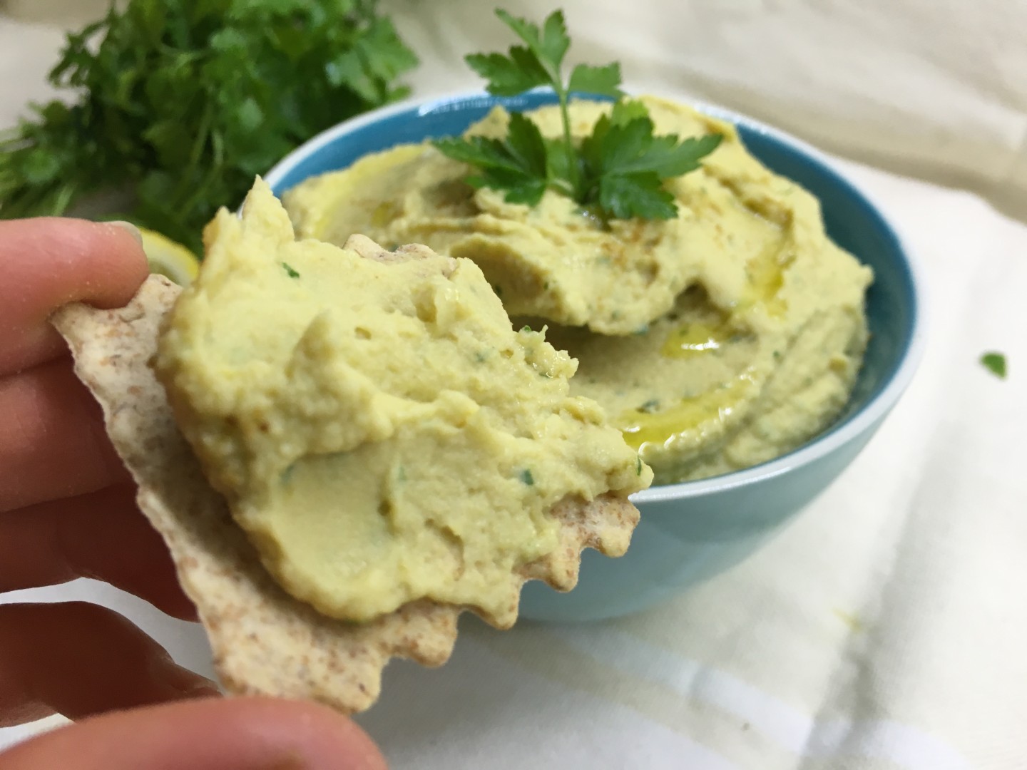 Hummus di ceci al prezzemolo — Francesca Bernardini